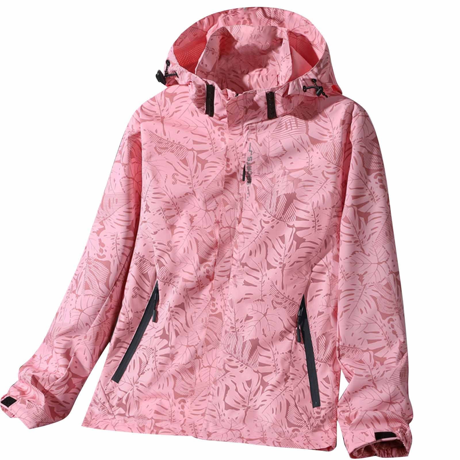 Olyvenn Women Outdoor Couples Single Layer Jacket Casual Lapel Zipper ...