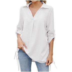 Port AuthorityLadies 3/4-Sleeve Tunic Blouse Lw701 - Ivory Chiffon ...