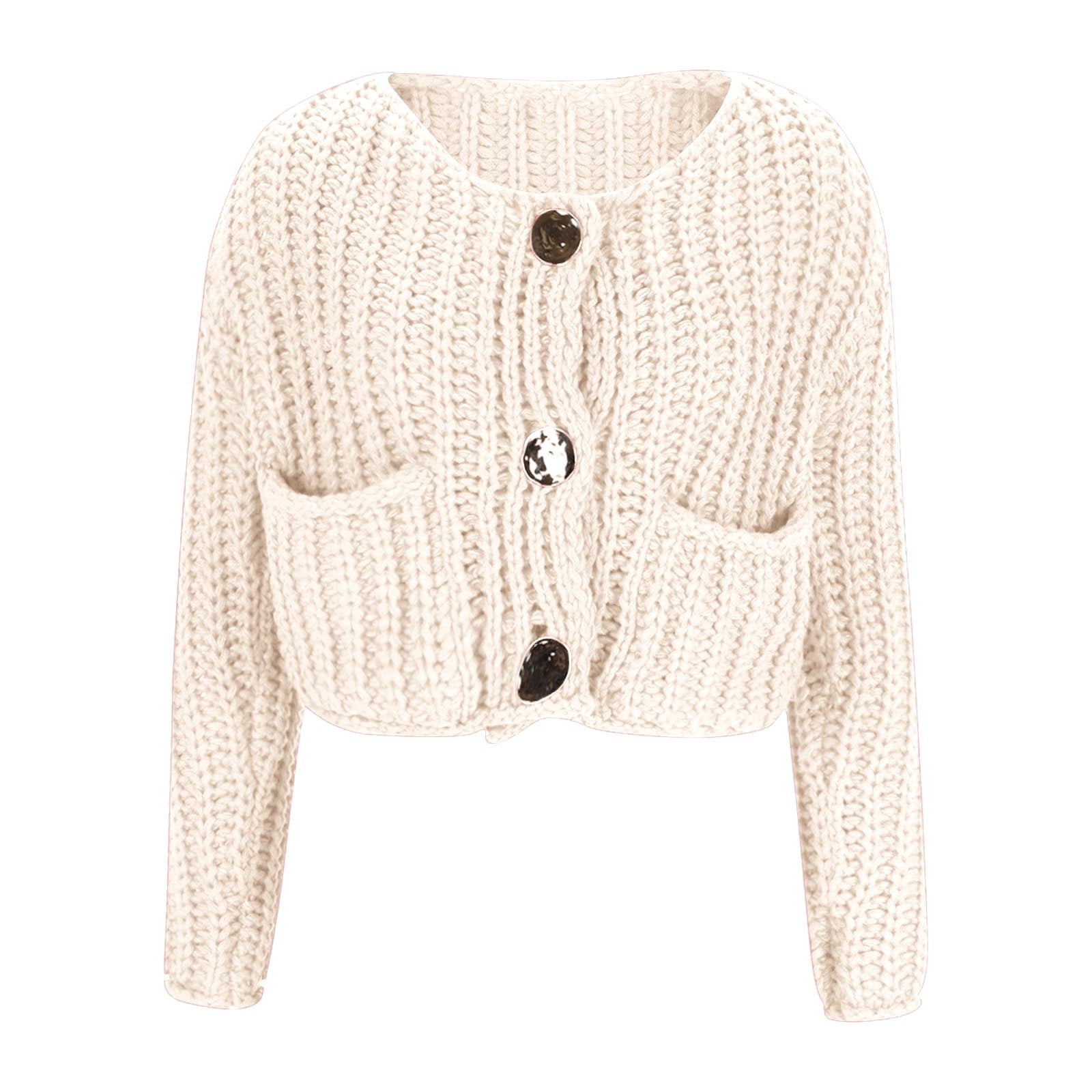 Olyvenn Women’s Chunky Knit Cardigan Sweaters Long Sleeve Open Front ...
