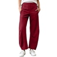 Olyvenn Women's Quick Dry Harem Pants, Elastic Waist, Curved Leg Design ...