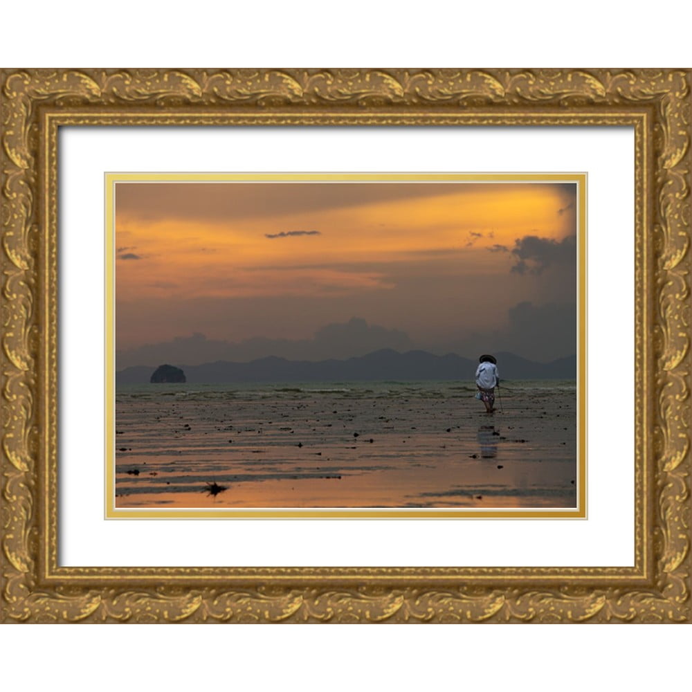 Om, Amaya 24x18 Gold Ornate Wood Framed with Double Matting Museum Art ...