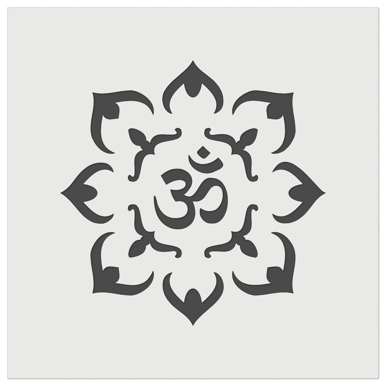 Om Aum Ohm Meditation Mandala Symbol DIY Cookie Wall Craft Stencil - 4. ...