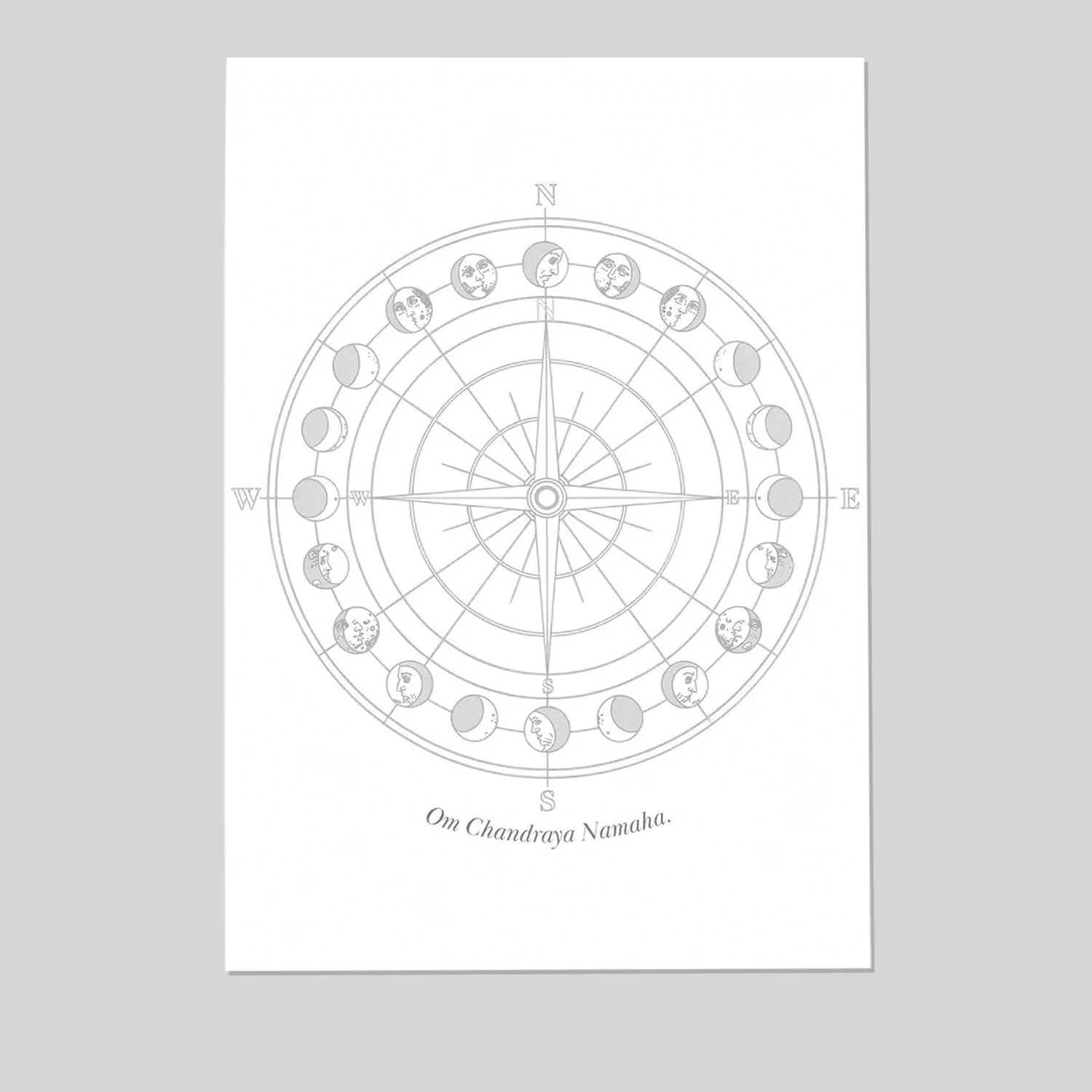Om Chandraya Lunar Compass | Scientific Moon Phase Map for Internal ...
