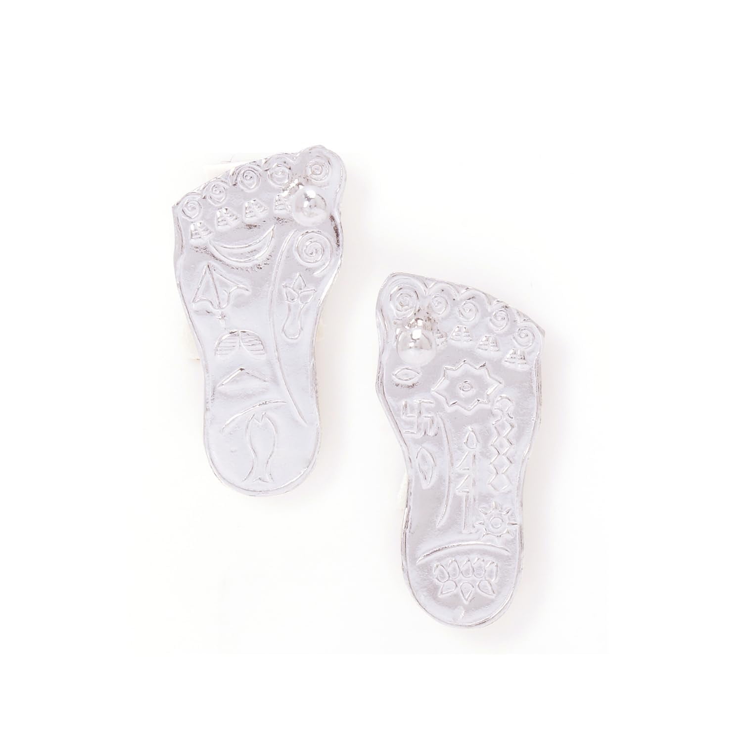 Om Chirag Creation Pure Silver Charan Paduka Chaandi Ke Charan Paduka ...