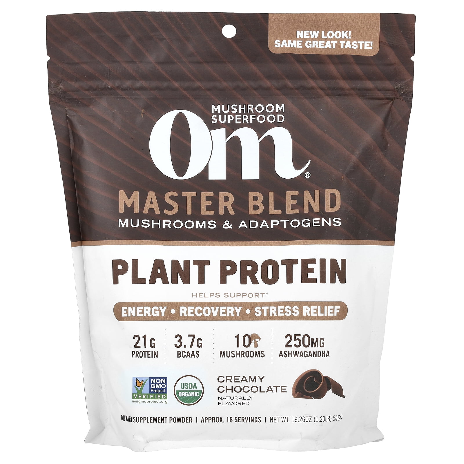 Om - Vegan Organic Master Blend Plant-Based Protein Mix, Creamy ...