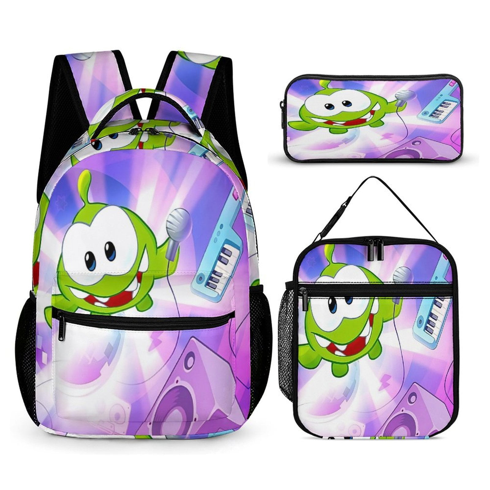 Om Nom (3) Lightweight Laptop Travel Backpack For Adults Work Camping ...