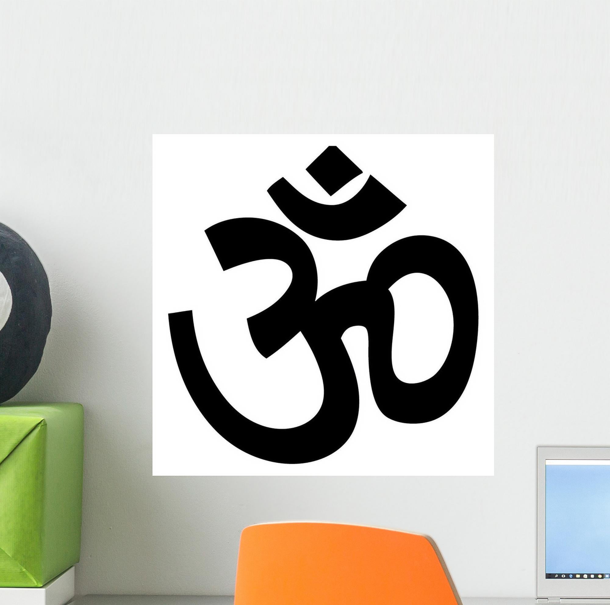 Om Ohm Symbol Wall Decal by Wallmonkeys Peel and Stick Graphic (12 in H ...