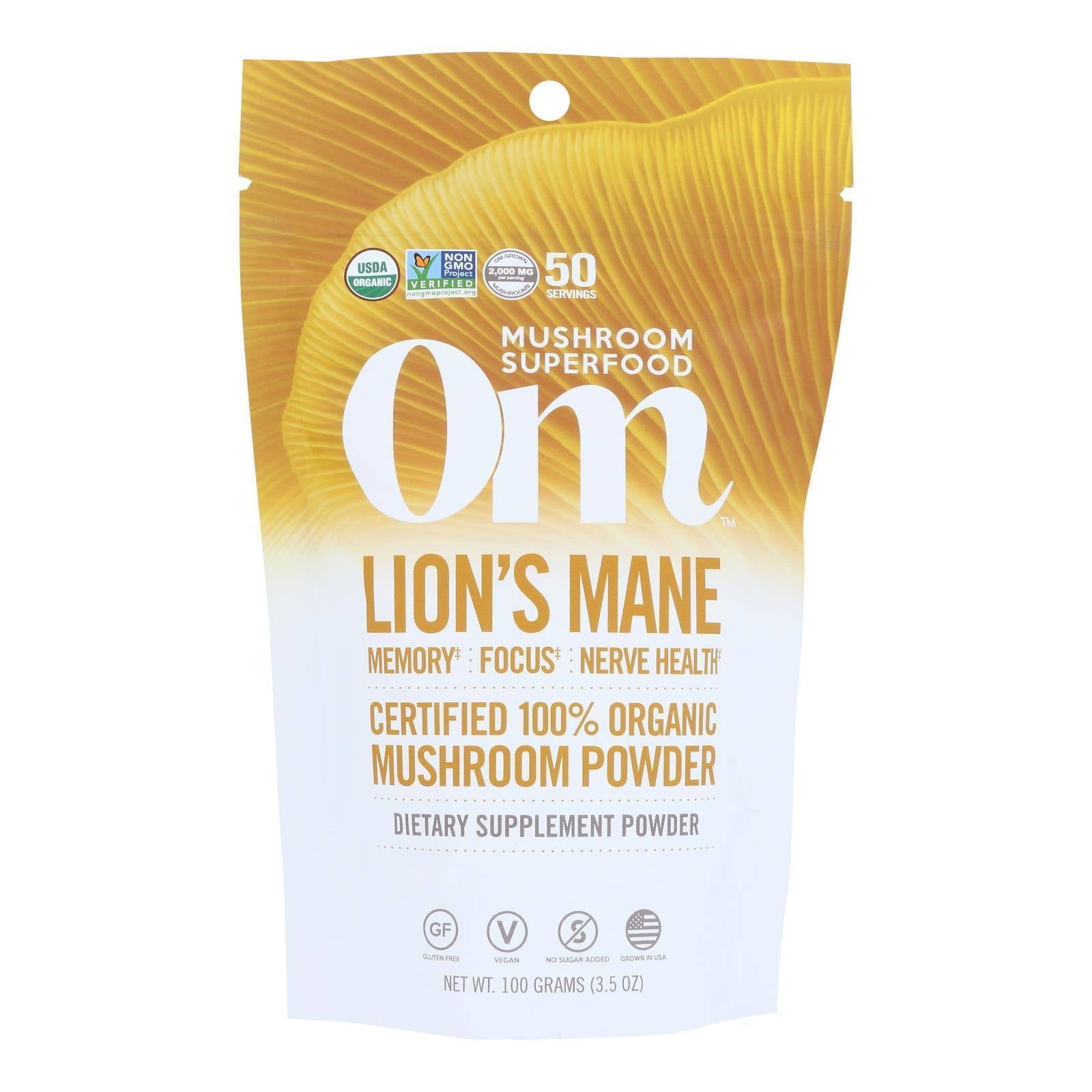 Om Organic Mushroom Powder - 1 Each - 3.5 OZ - Walmart.com