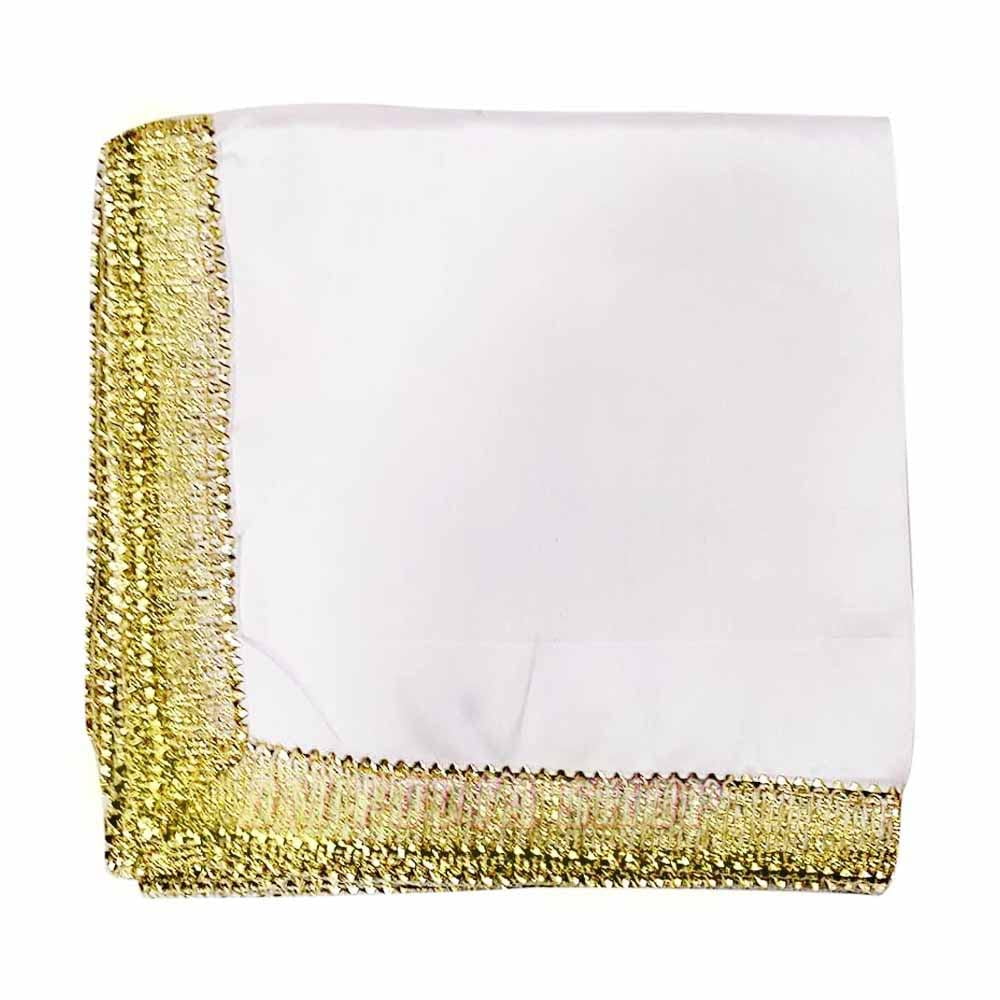 Om Pooja Shop White Silk Satin Pooja Altar Cloth Size 1 Meter Diwali ...