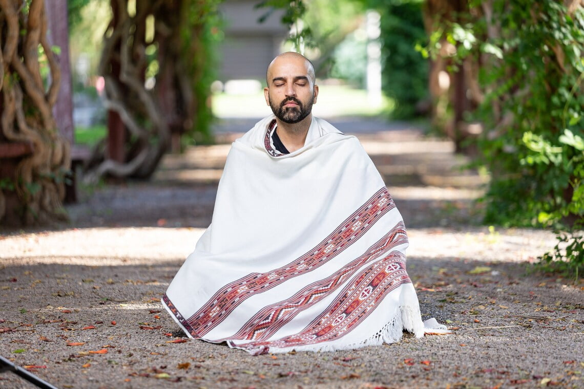 Om Shanit Crafts Meditation Shawl, Meditation Blanket, Prayer Shawl for ...
