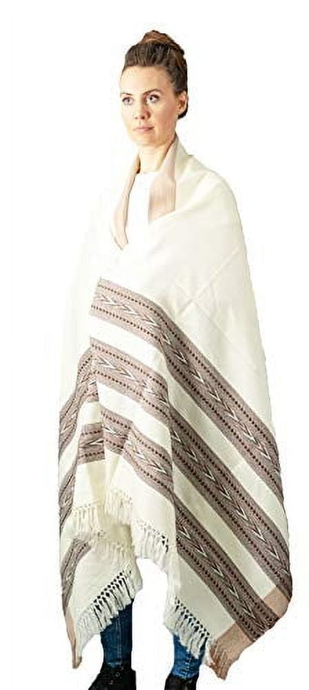Om Shanti Crafts Meditation Shawl or Blanket, Wool Shawl/Wrap, Oversize ...