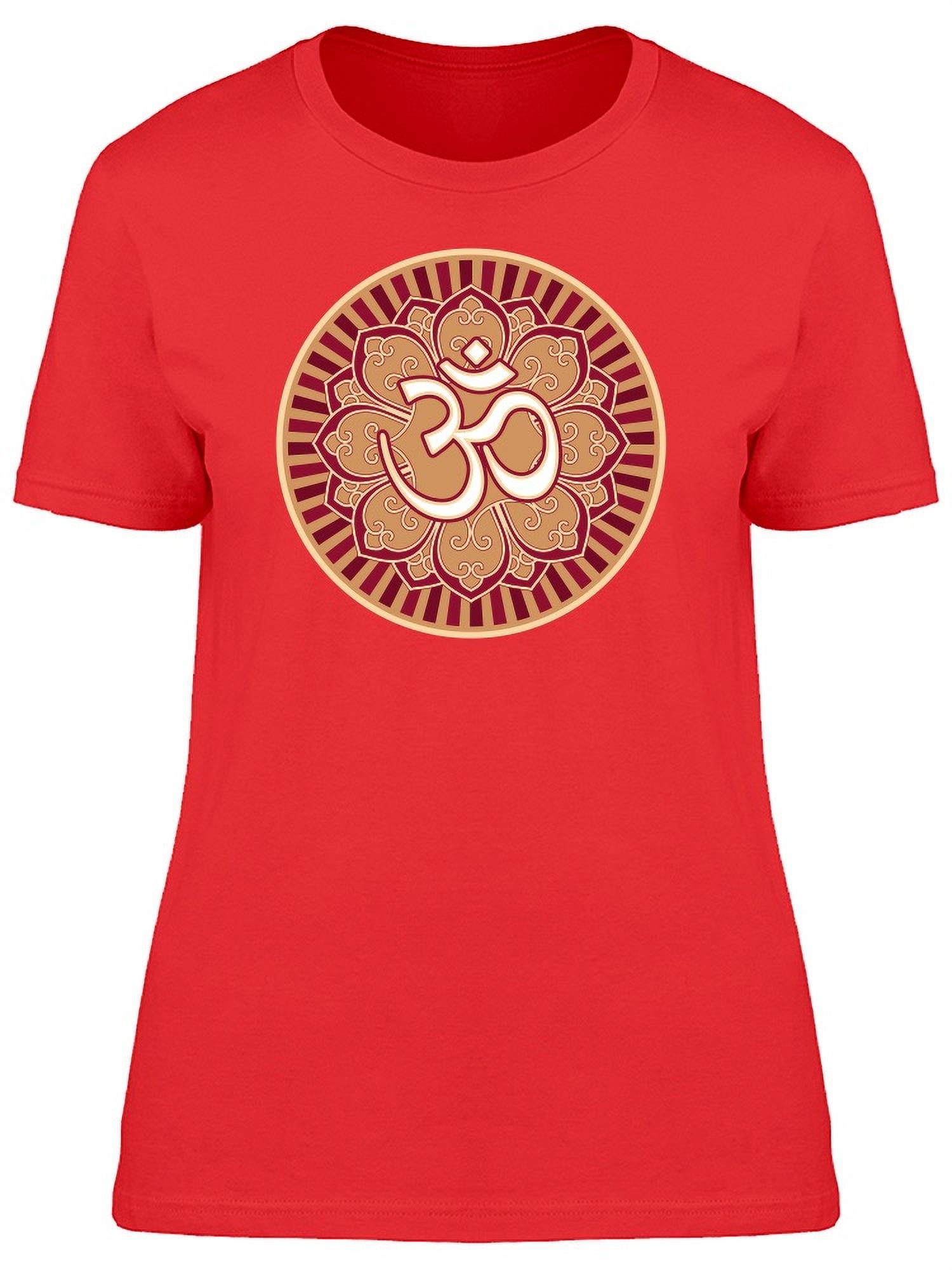 Om Symbol In Lotus Rosette T-Shirt Women -Image by Shutterstock, Female ...