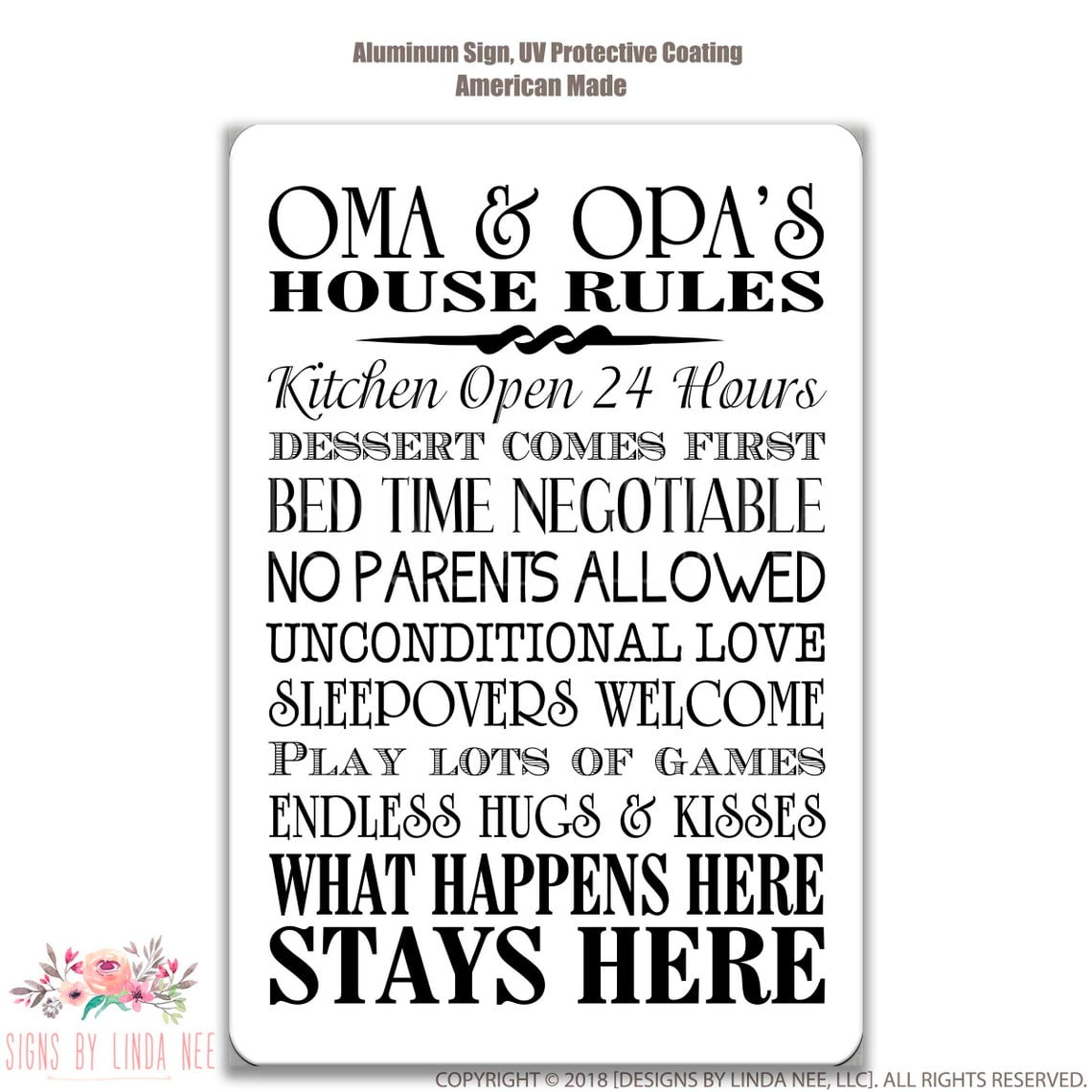 Oma And Opa Sign, Oma And Opa House Rules Sign, Gift For Oma Gift For ...