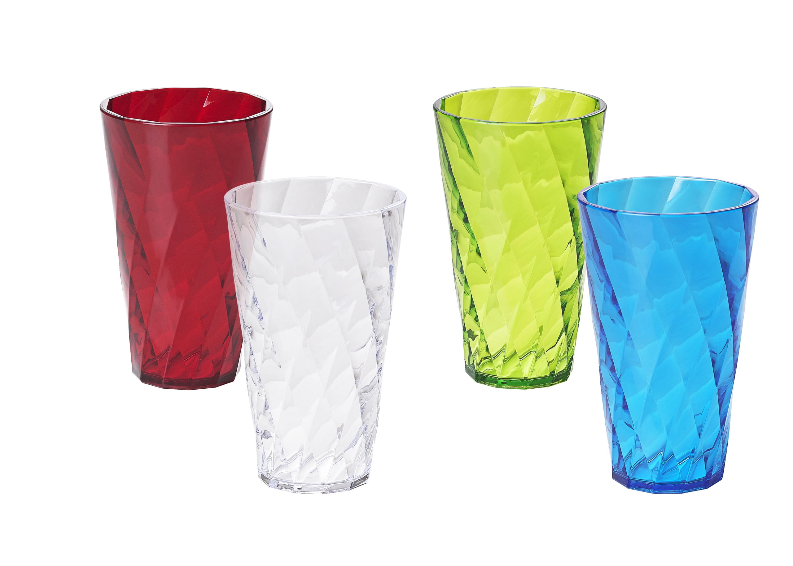 Omada 4-Pc Colored Acrylic Tumblers: Dishwasher Safe Plastic Drinking ...