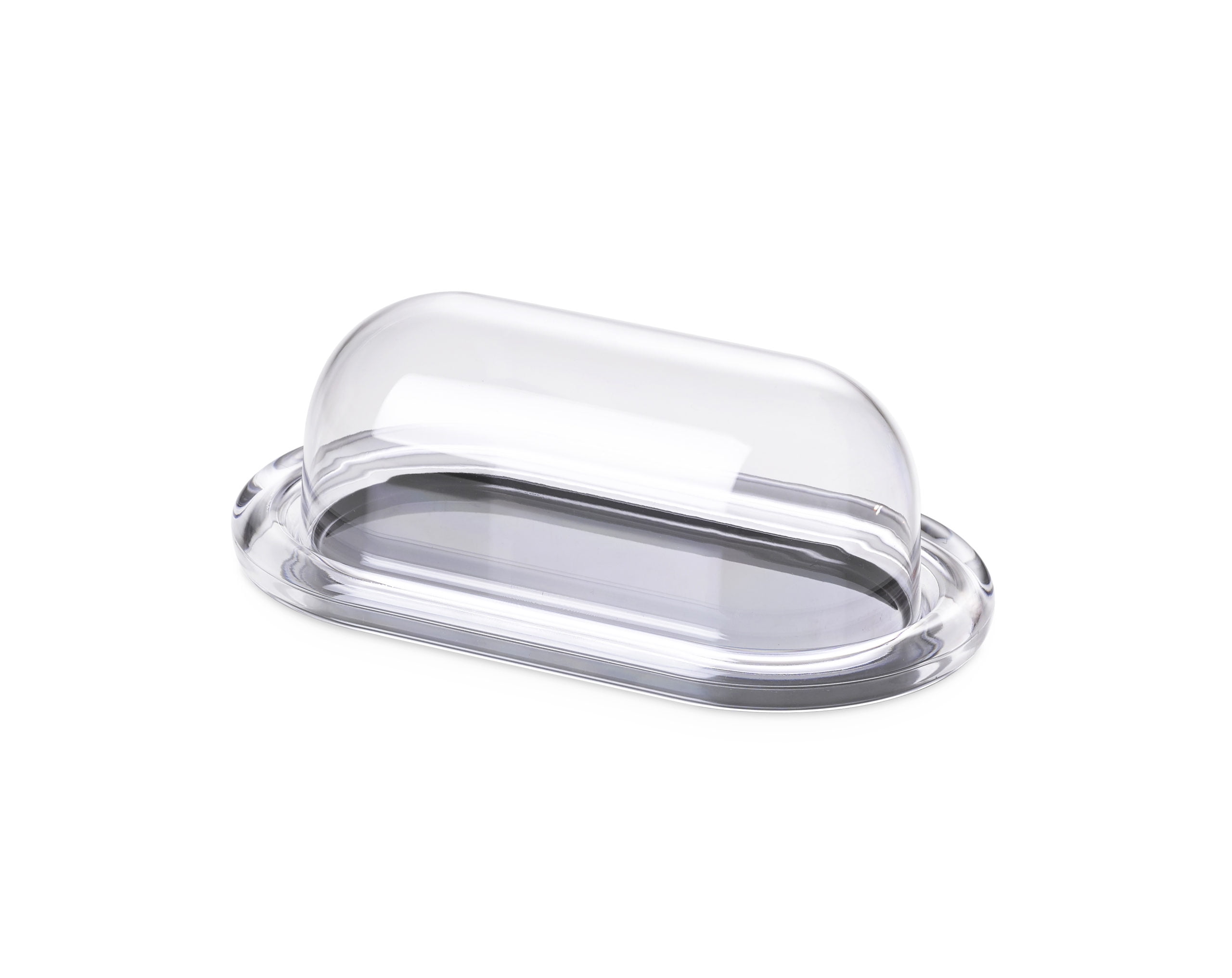 Omada Acrylic Covered Butter Dish: Large Clear and Black Butter Keeper ...