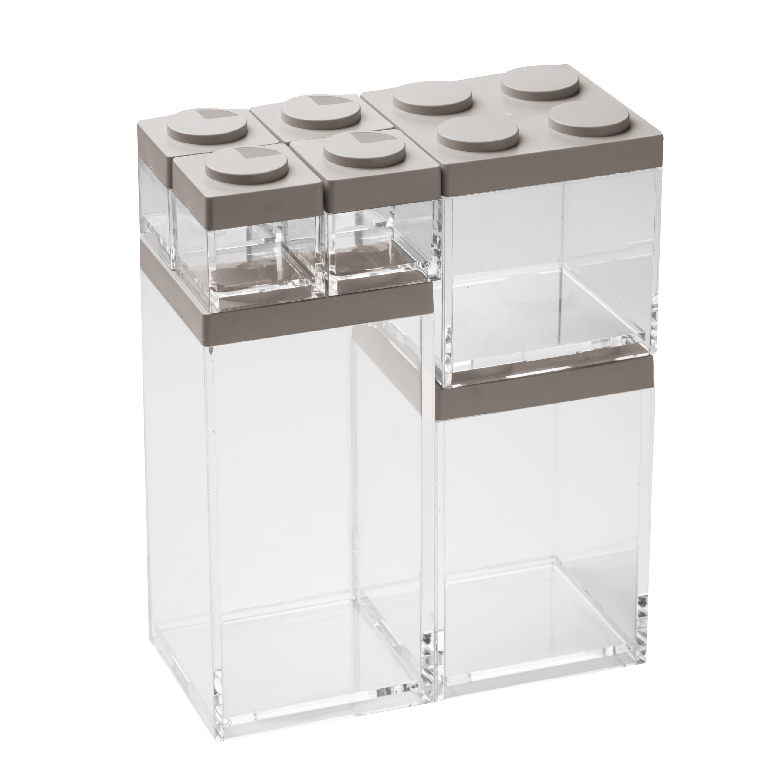 Omada Acrylic Storage Container Set: Durable Brick Canisters ? Thick ...