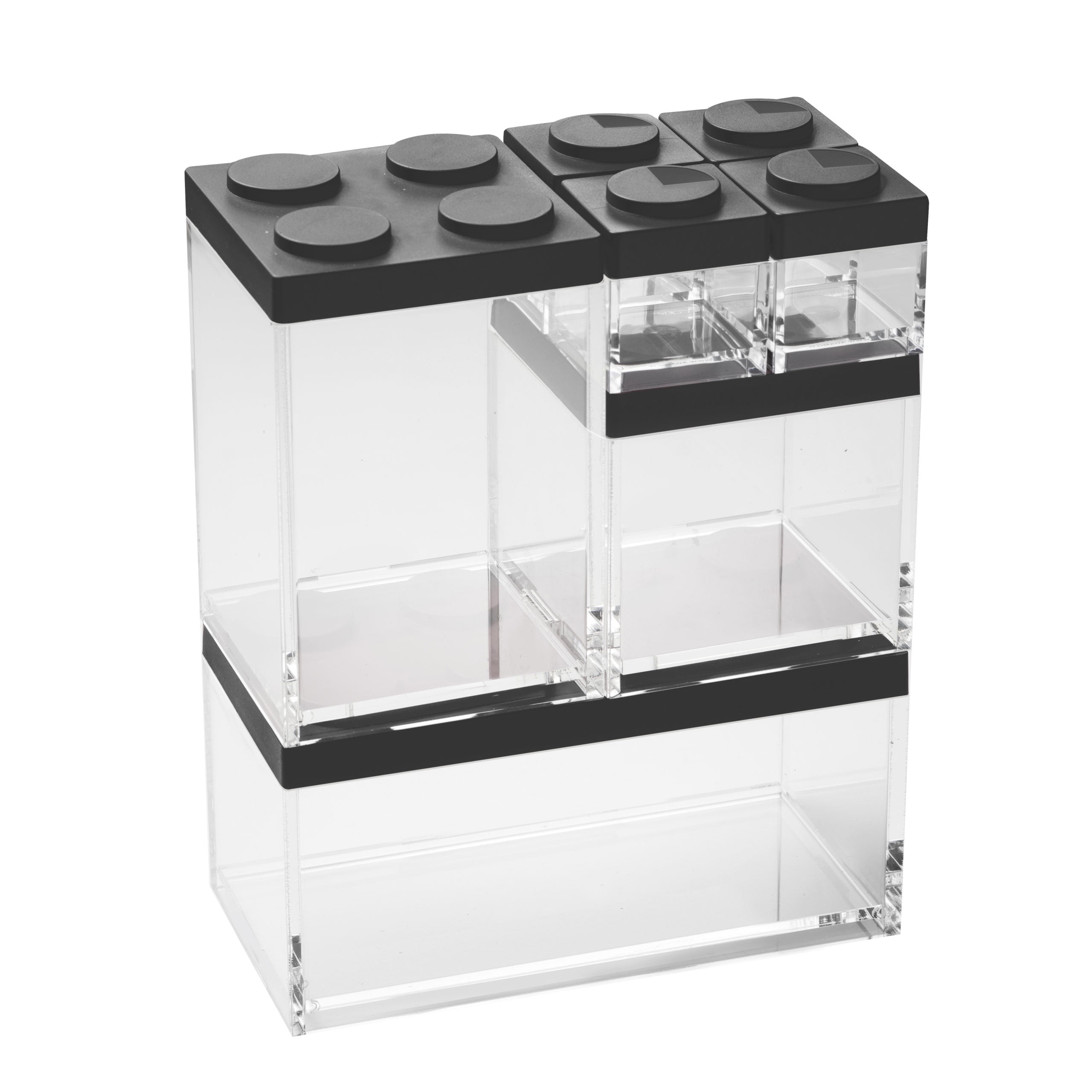 Omada Acrylic Storage Container Set: Durable Brick Storage Canisters ...