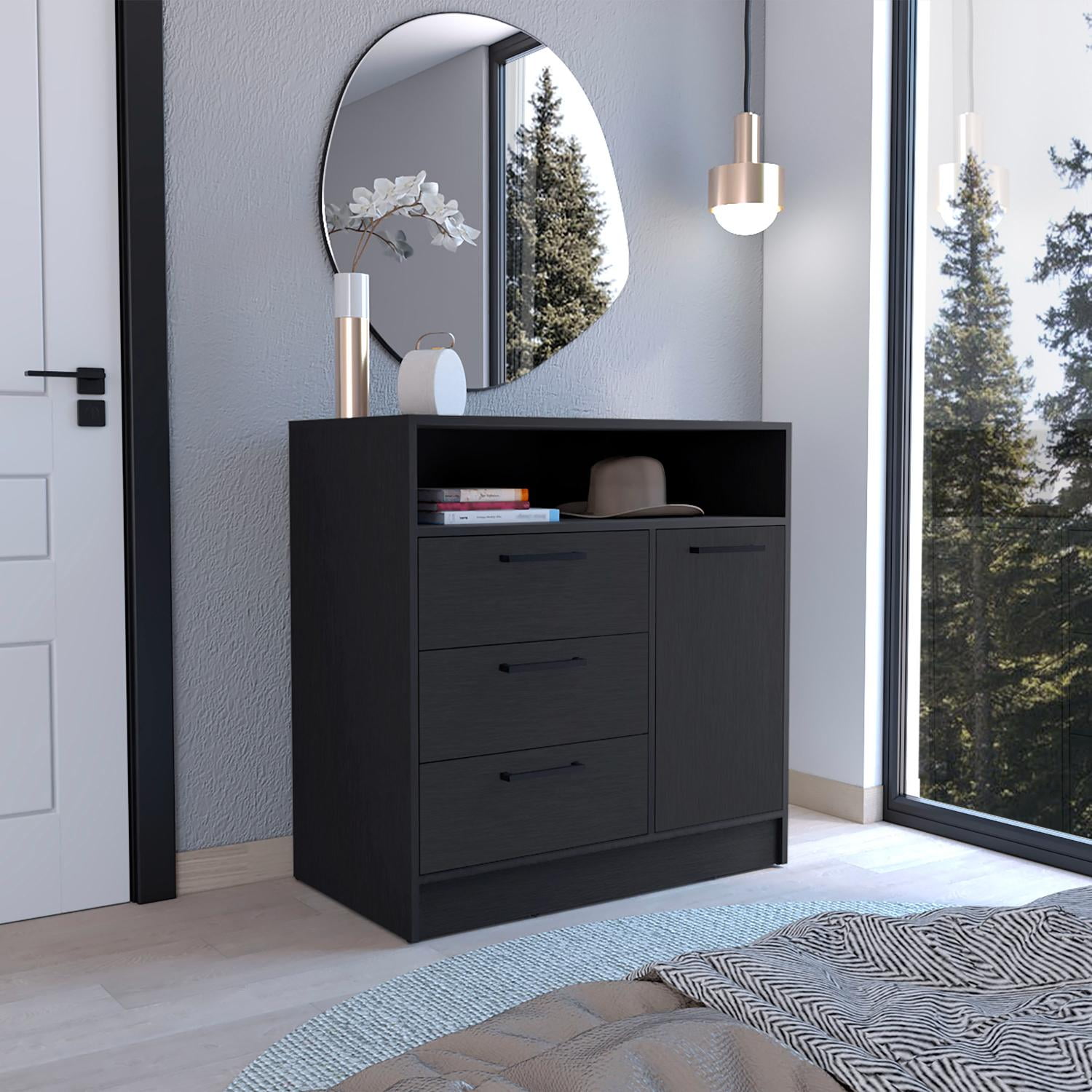 Omaha Dresser Multi-Storage Compact Unit with Spacious 3 Drawers and ...