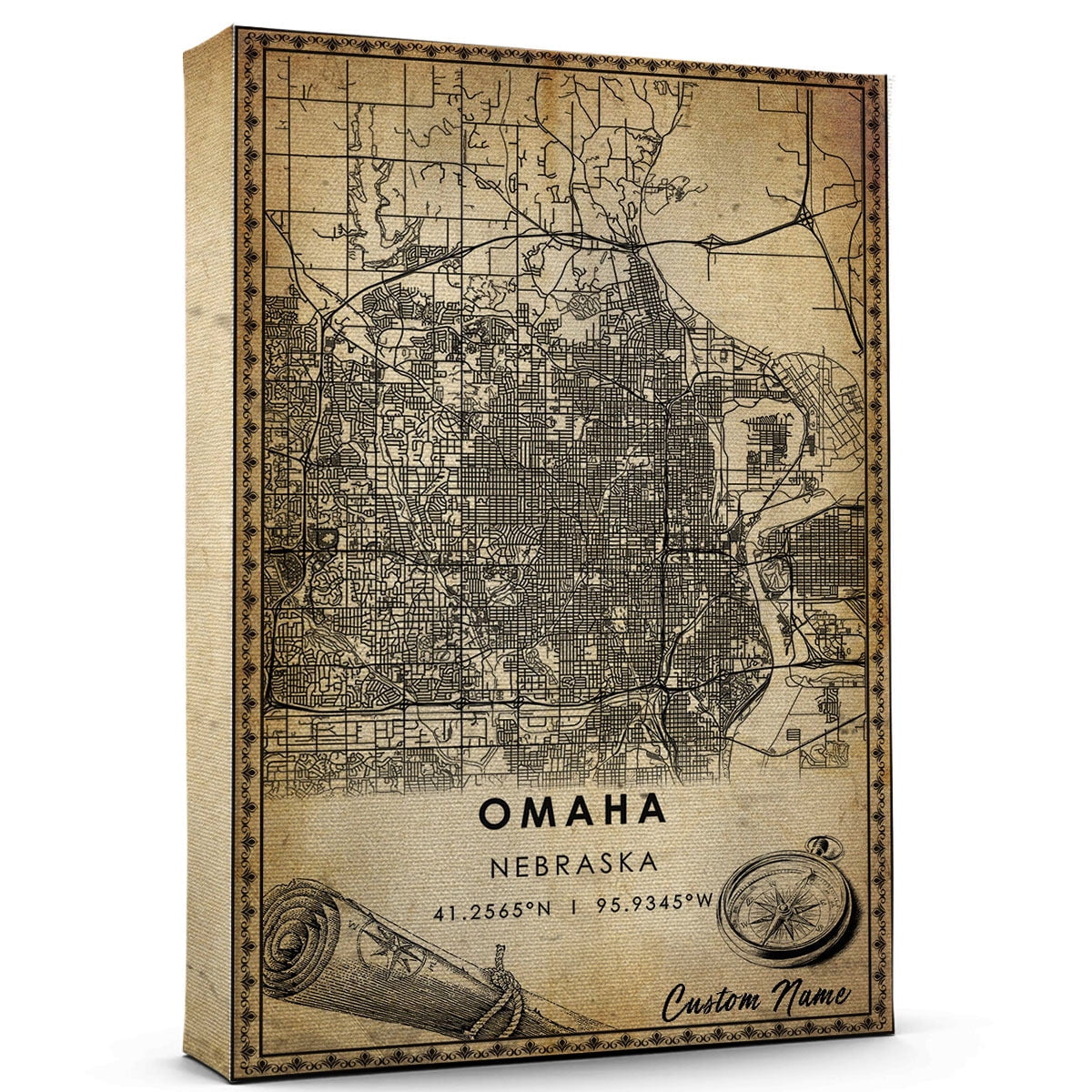 Omaha Map Poster, Nebraska Map Art Poster, Canvas, Omaha Map City style ...