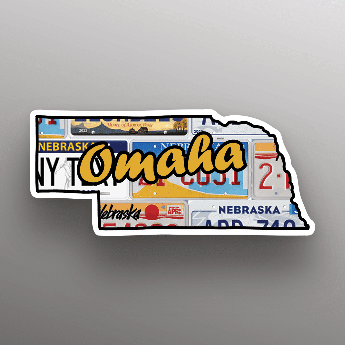 Omaha Nebraska State Shape Great Gift Idea Single 5 Inch Magnet Made in ...