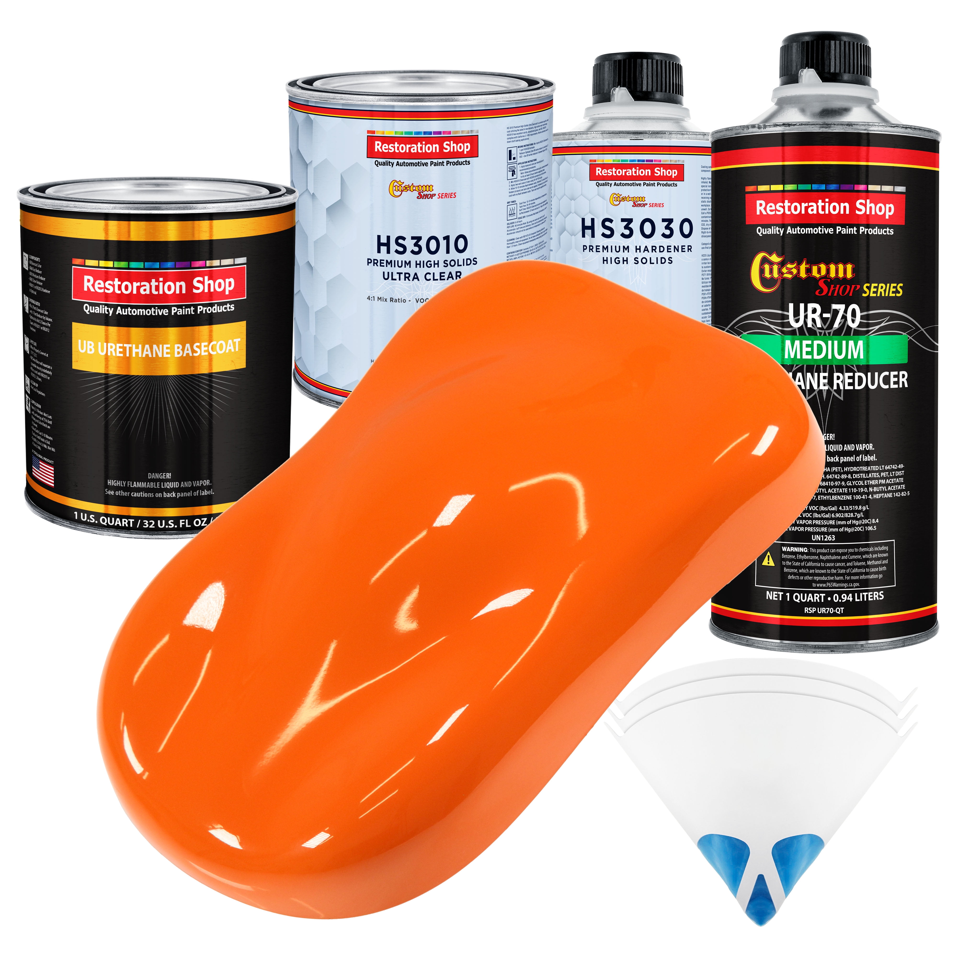 Omaha Orange Premium Quart URETHANE BASECOAT CLEARCOAT Car Auto Body ...