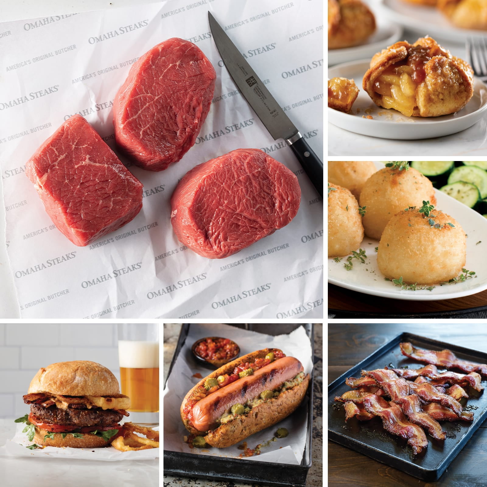 Omaha Steaks Deluxe Gift Set - Top Sirloins, Burgers, Jumbo Franks ...