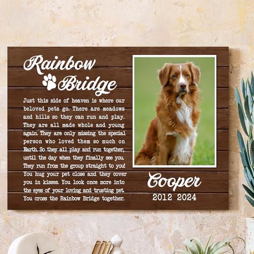 Omaishine Personalized Pet Loss Memorial Canvas Poster, In Memory Of ...