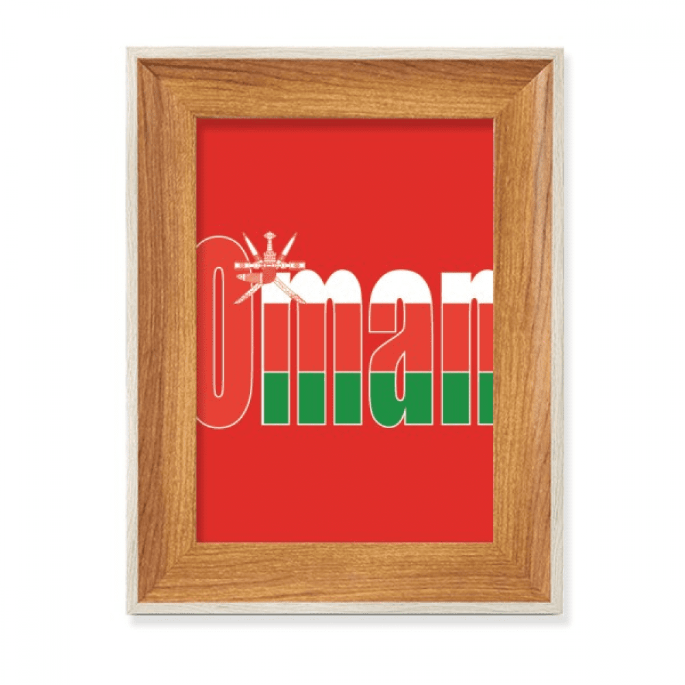 Oman Country Flag Name Desktop Wooden Photo Frame Display Picture Art ...