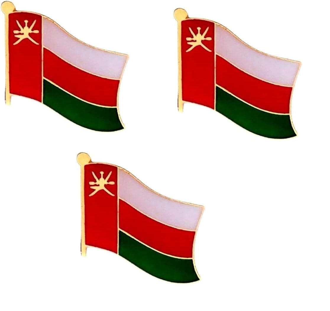 Oman Flag Lapel Pins, Pack of 3 - Walmart Business Supplies