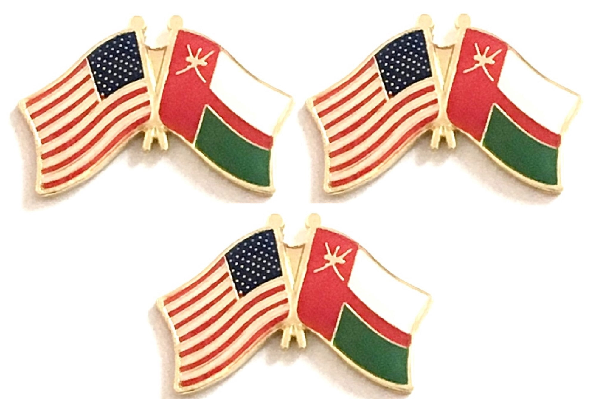 Oman & US Crossed Flag Lapel Pins, Pack of 3 - Walmart.com