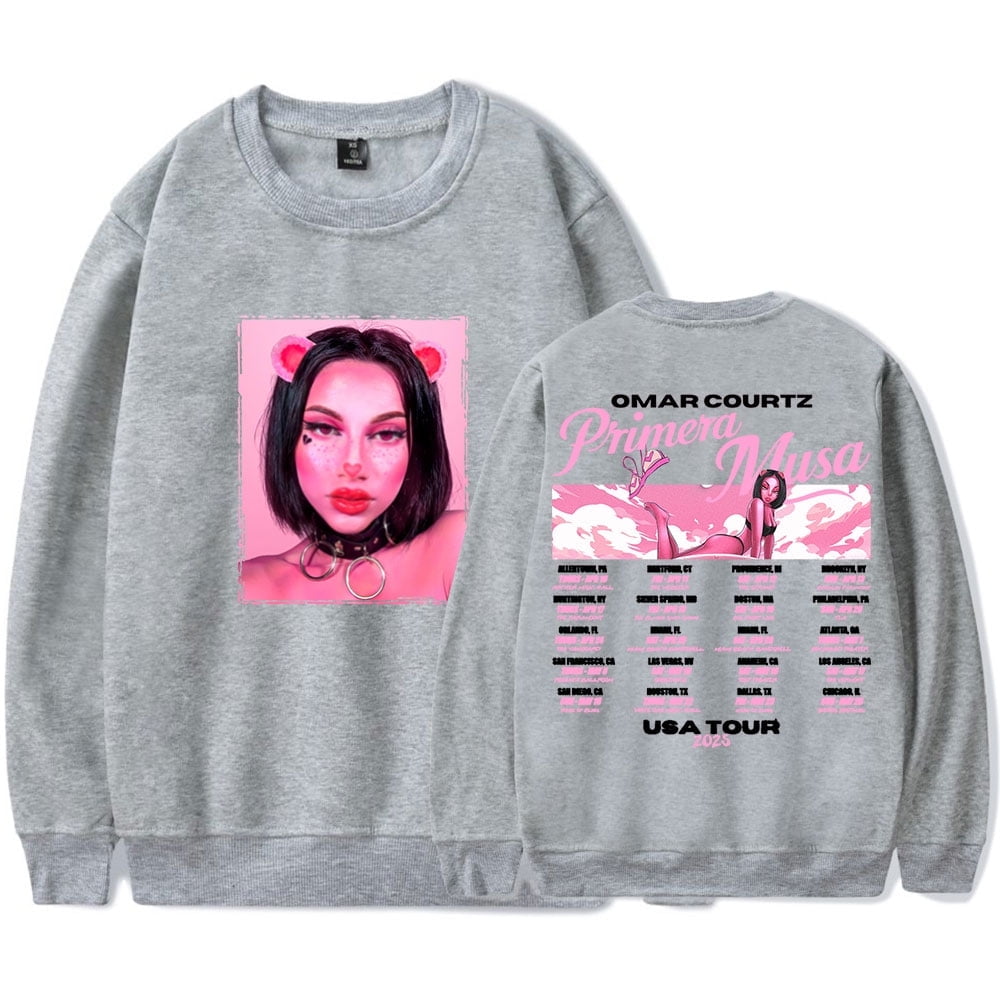 Omar Courtz 2025 Primera Musa Tour Unisex Hip Hop Streetwear Crewneck T ...