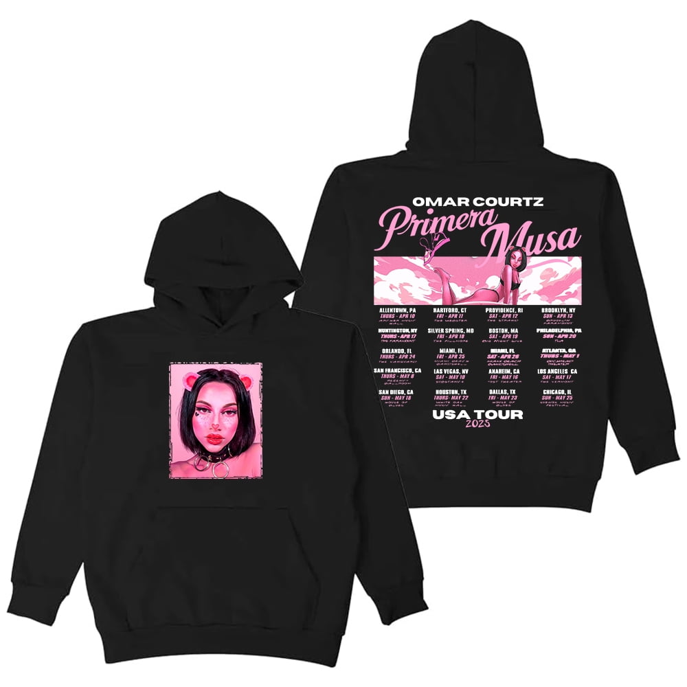 Omar Courtz Primera Musa Tour 2025 Hoodie Long Sleeve Streetwear Men ...
