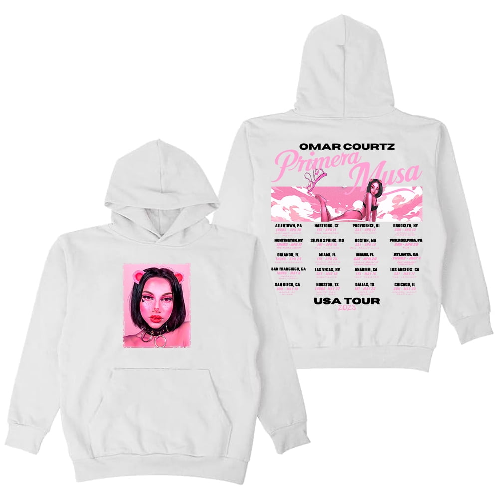 Omar Courtz Primera Musa Tour 2025 Hoodie Long Sleeve Streetwear Men ...