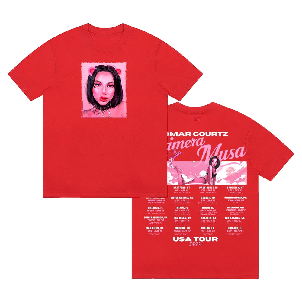 Omar Courtz Primera Musa Tour 2025 T-shirt Crewneck Short Sleeve Cotton ...