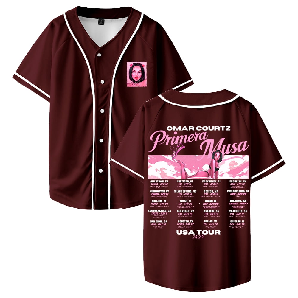 Omar Courtz Primera Musa Tour Baseball Jersey Short Sleeve Button-up ...