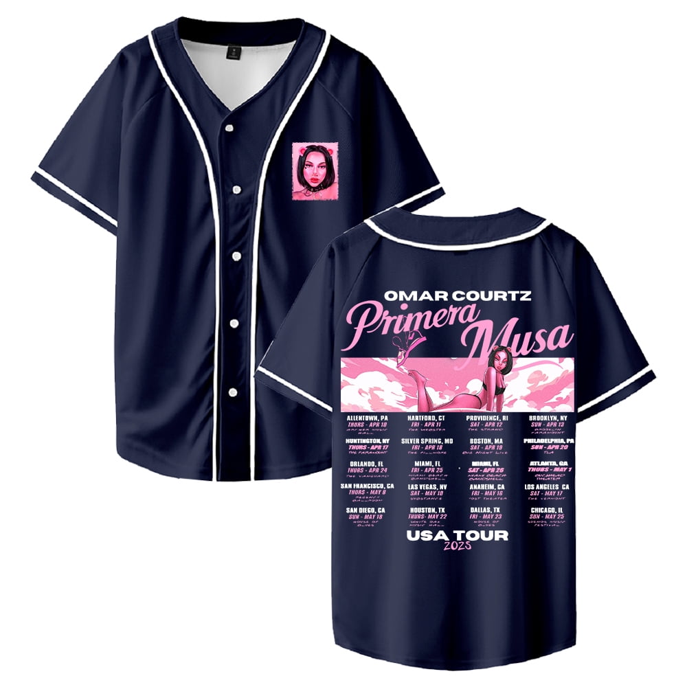 Omar Courtz Primera Musa Tour Baseball Jersey Short Sleeve Button-up ...