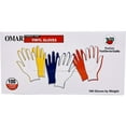 Omar Disposable Powder-Free Vinyl Gloves, Large, Clear, 100 Gloves ...