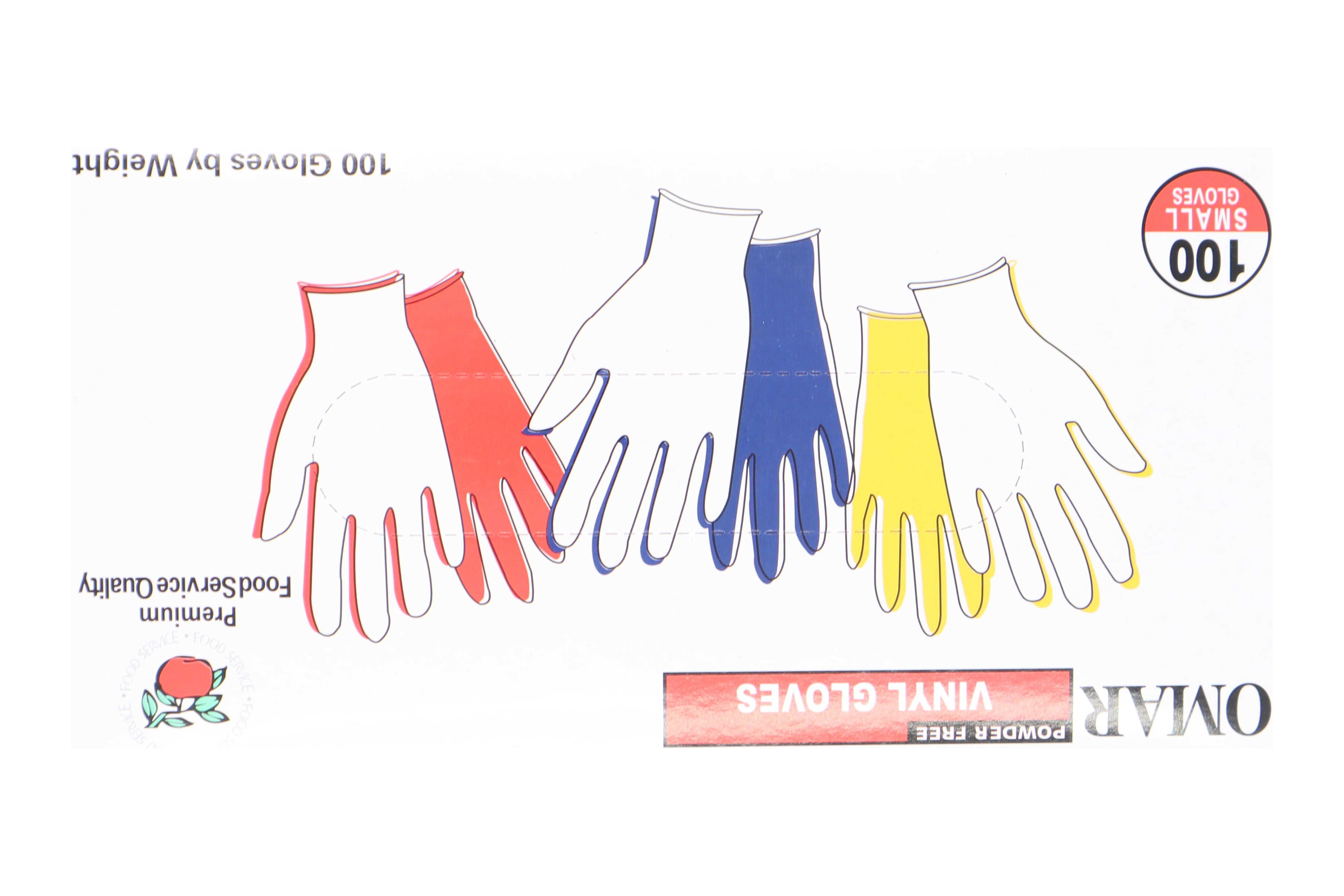 Omar Disposable Powder-Free Vinyl General-Purpose Gloves, Small, Clear ...