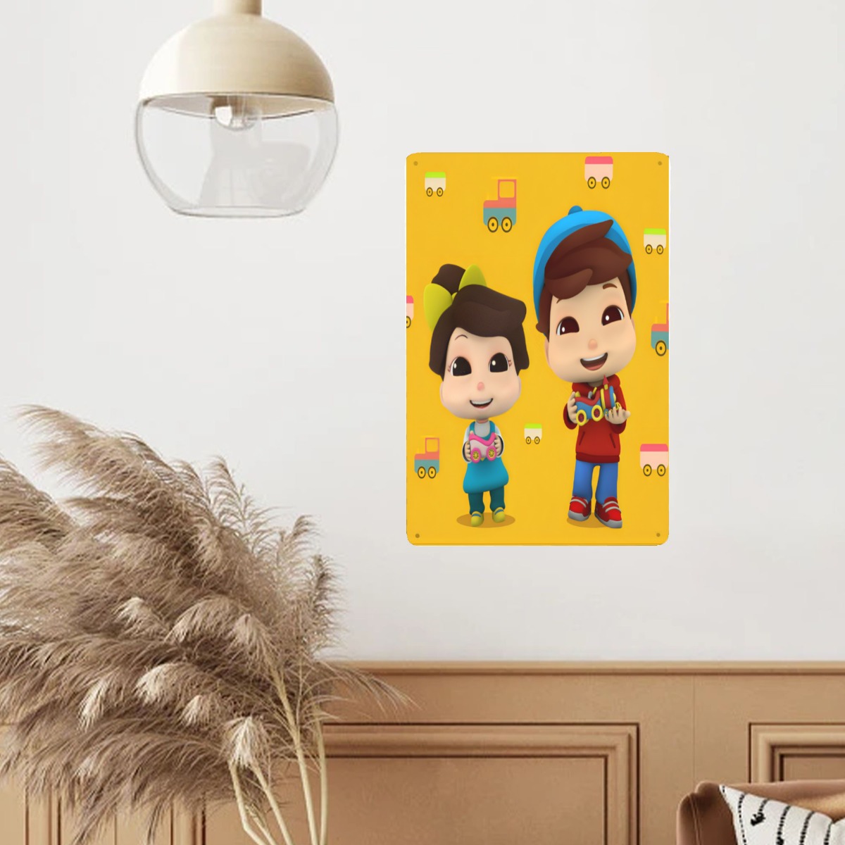 Omar and Hana Backdrop watercolor suitable for fans of girls or boys, 1 ...