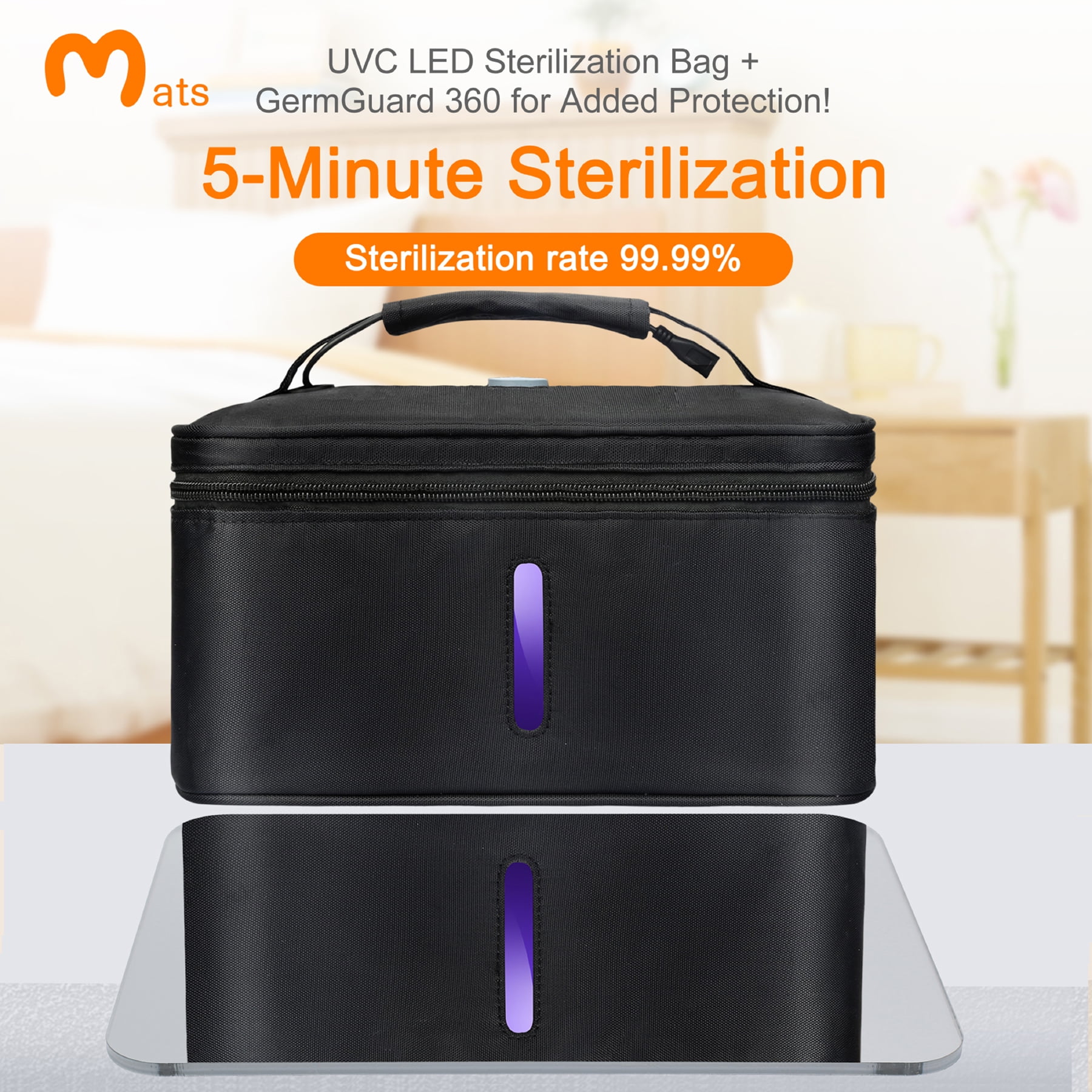 Omats Uvc Led Sanitizer Bag - 99.99% Disinfection Rate - Walmart.com