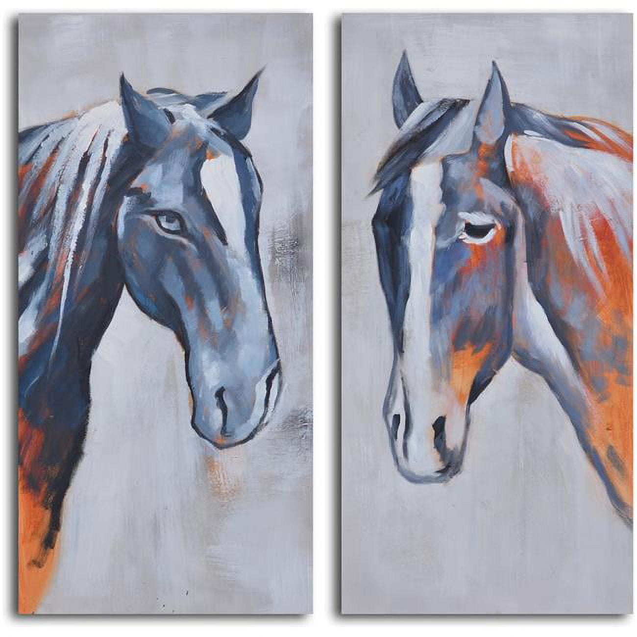 Omax Decor A 1190 24 x 48 in. Colt & Mare Hand Painted Canvas Set - 2 ...