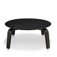 Omax Decor Mod Round Shape Mid-Century Wood Coffee Table in Black ...