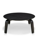Omax Decor Mod Round Shape Mid-Century Wood Coffee Table in Black ...