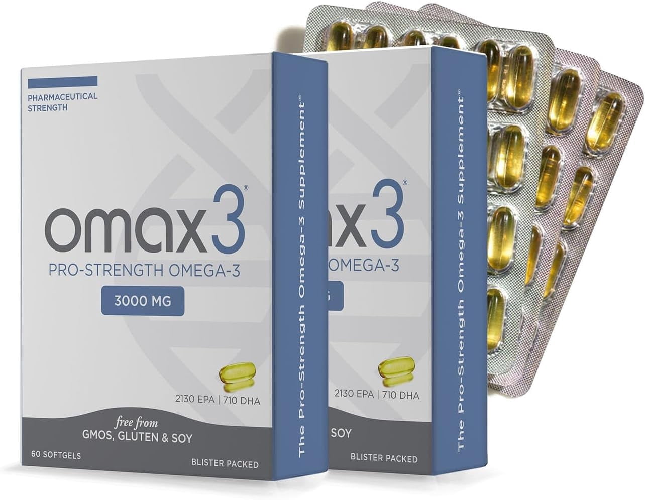 Omax3 Pro-Strength Ultra-Pure Omega-3 Fish Oil 3000 mg, Professional ...