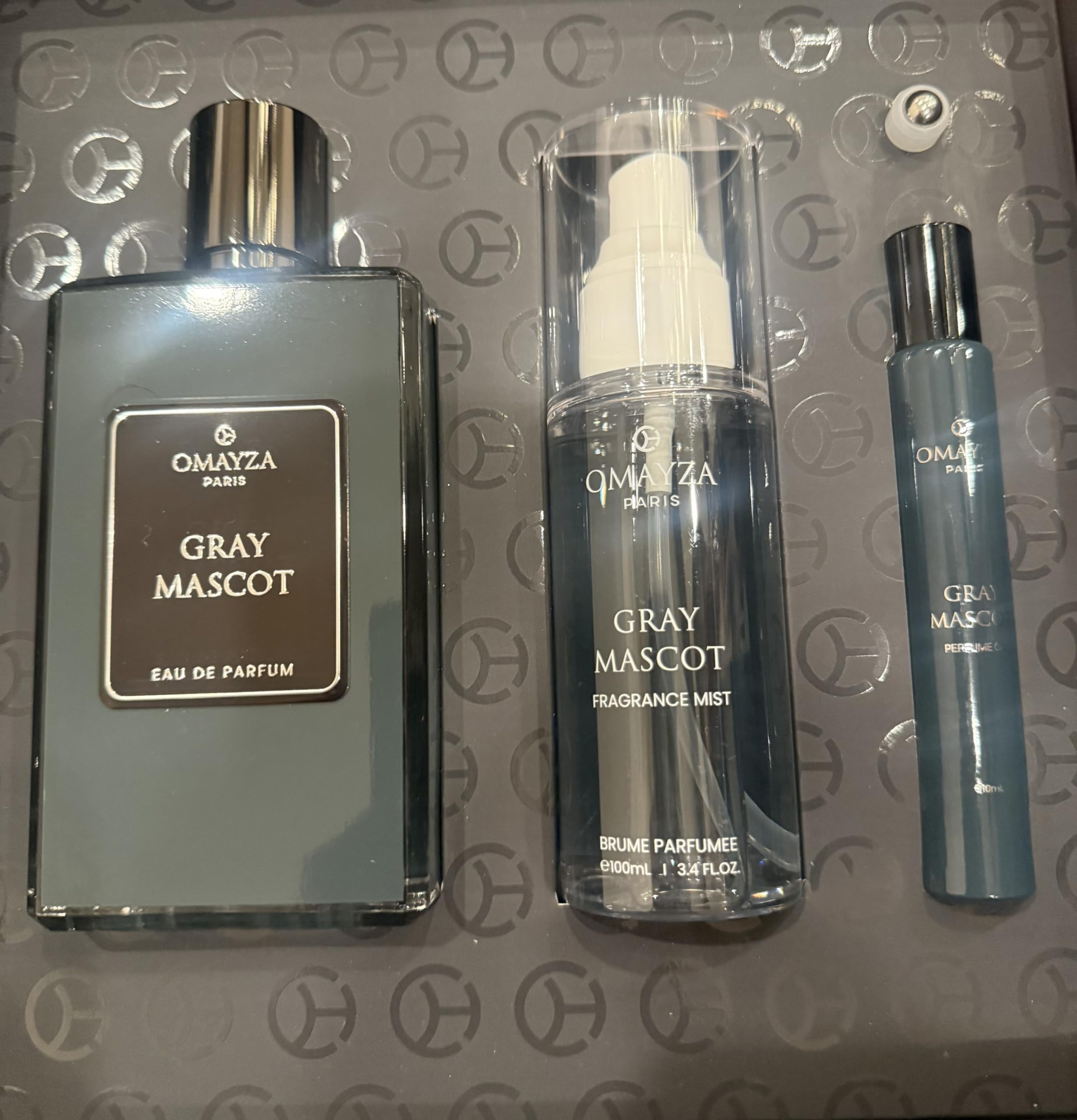 Omayza Gray Mascot Gift Set (EDP 3.4 oz + Fragrance Mist 3.4 oz ...