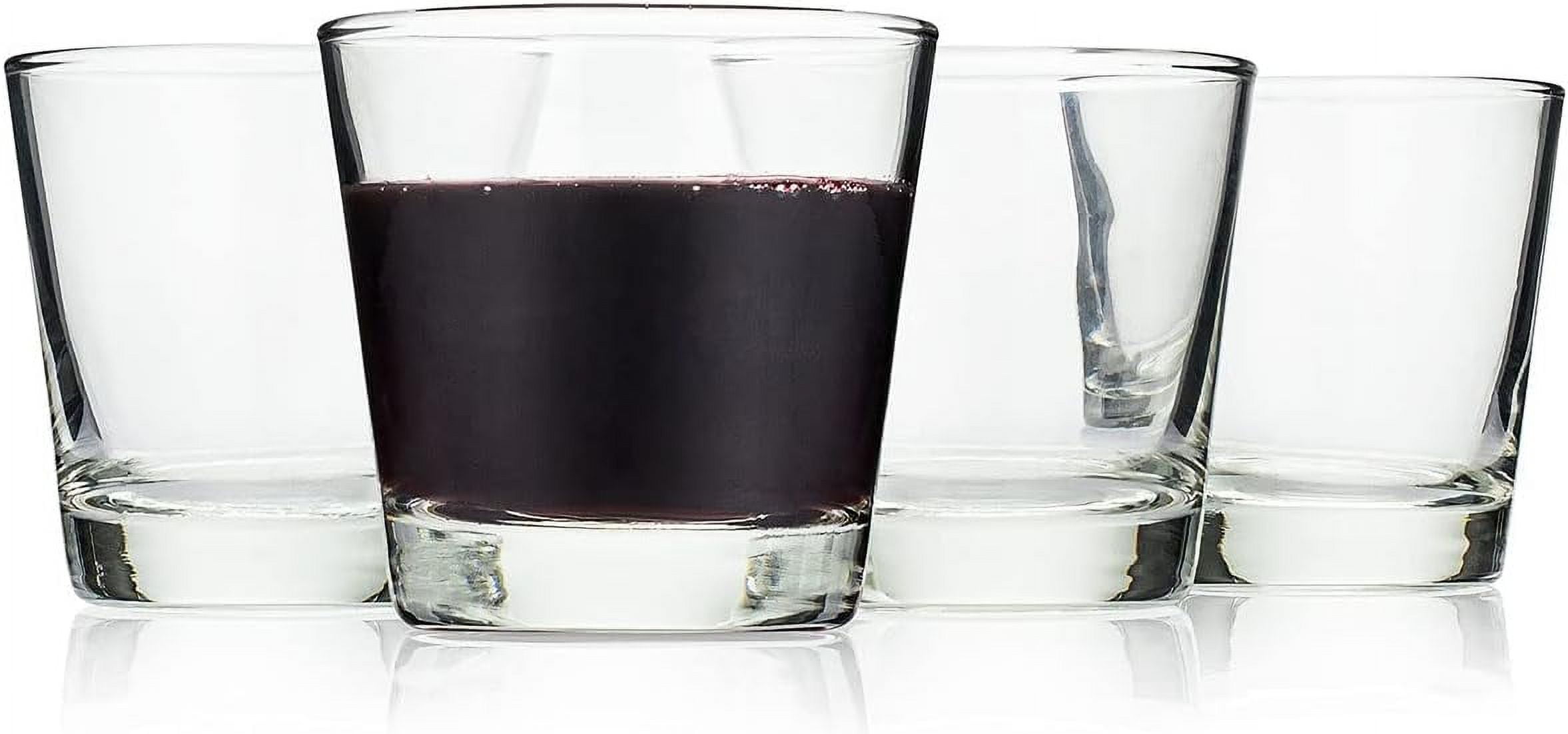 Ombra di Vino – Italian Stemless Wine Glasses, 4-Piece Set for Red or ...