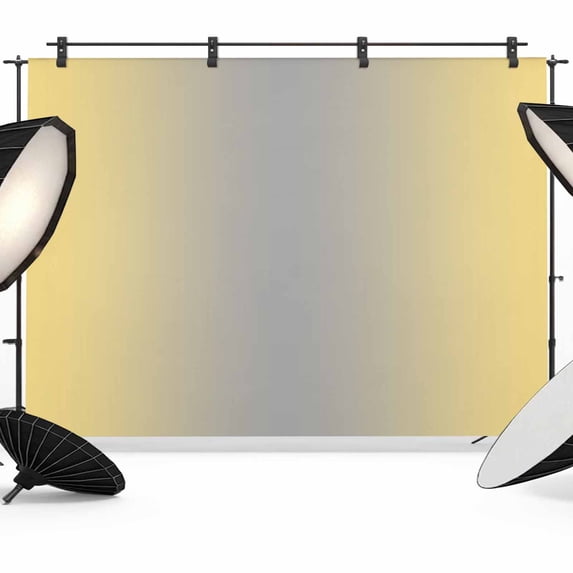 Ombre Backdrop for Photography, Lemon Yellow and Grey Gradient Photo ...