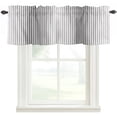 Ombre Black Grey Striped Valances for Windows Farmhouse Kitchen ...