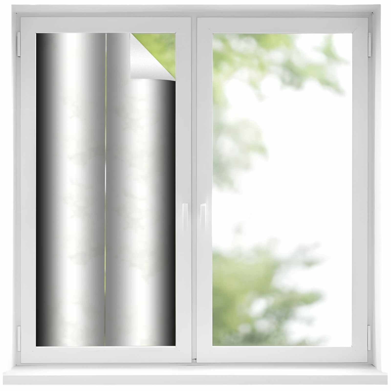 Ombre Black White Window Privacy Film, Simple Abstract Striped ...
