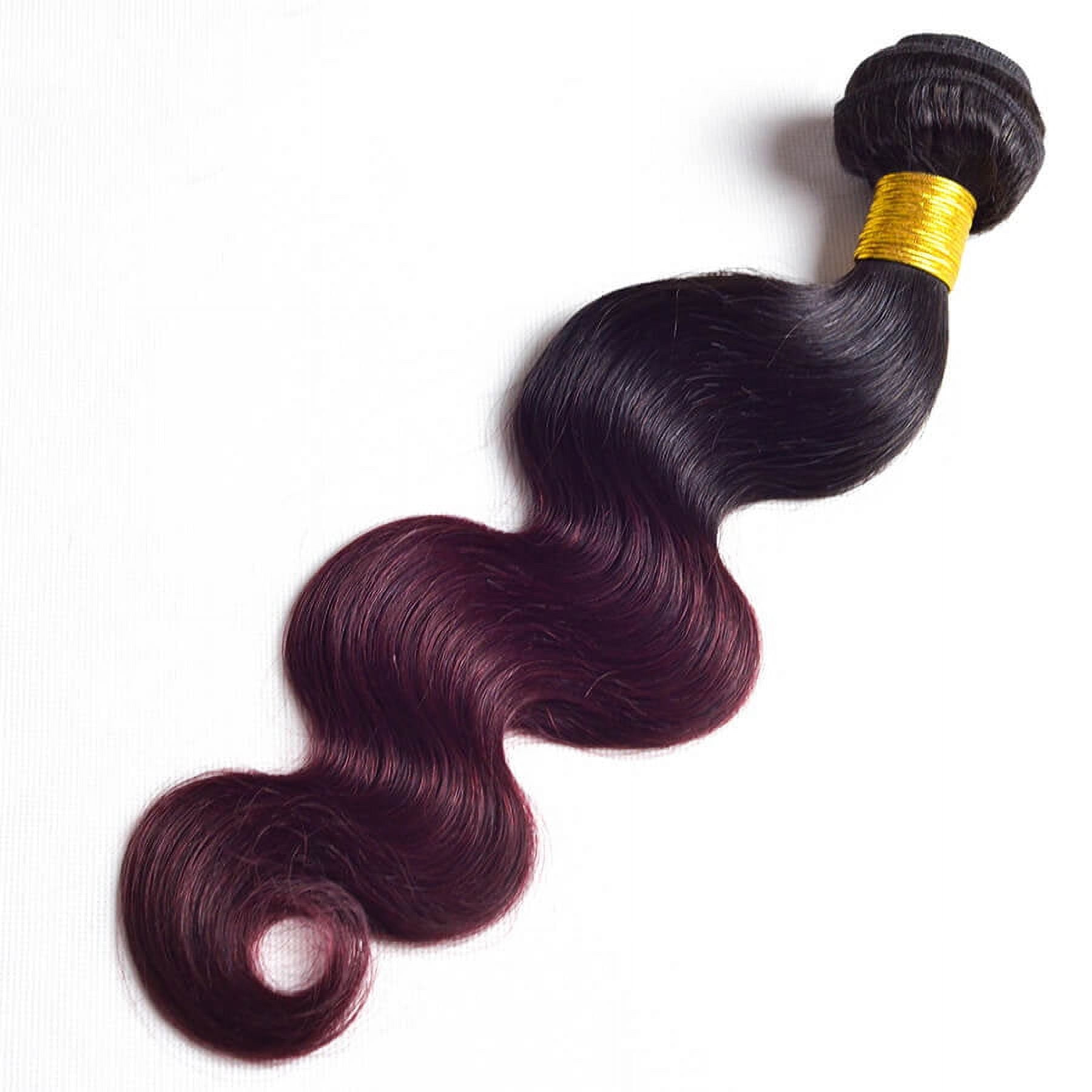 Ombre Brazilian Hair Body Wave (T1B/99J,16" ) Ombre Human Hair 3 ...